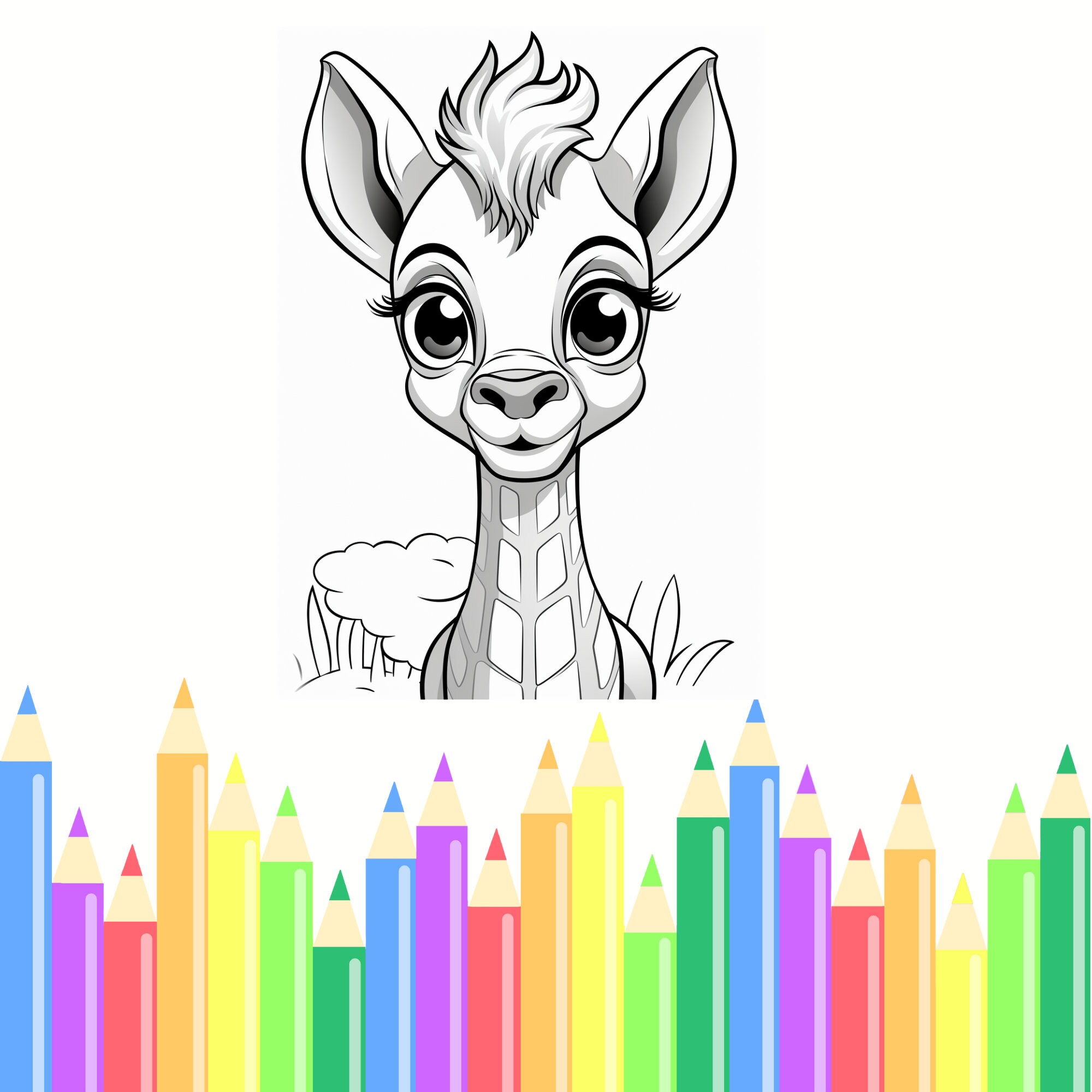 Baby Giraffe Coloring Pages Cute Giraffe Coloring Book Printable Baby
