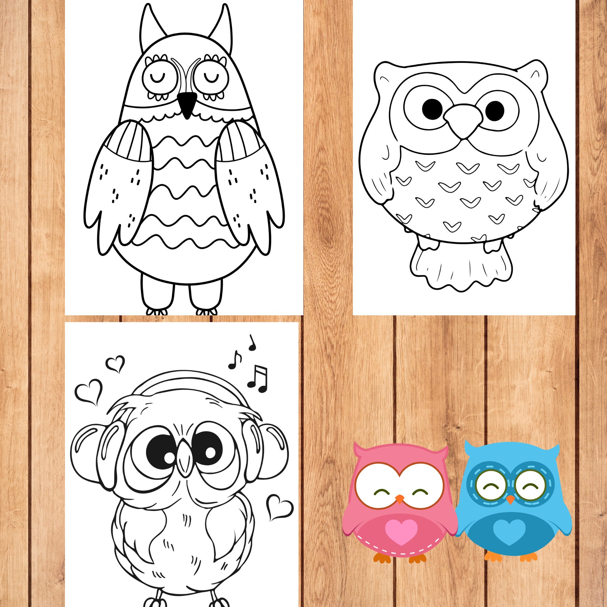 Cute Owl Coloring Pages, Adorable Owl Drawings to Color, Printable Owl ...
