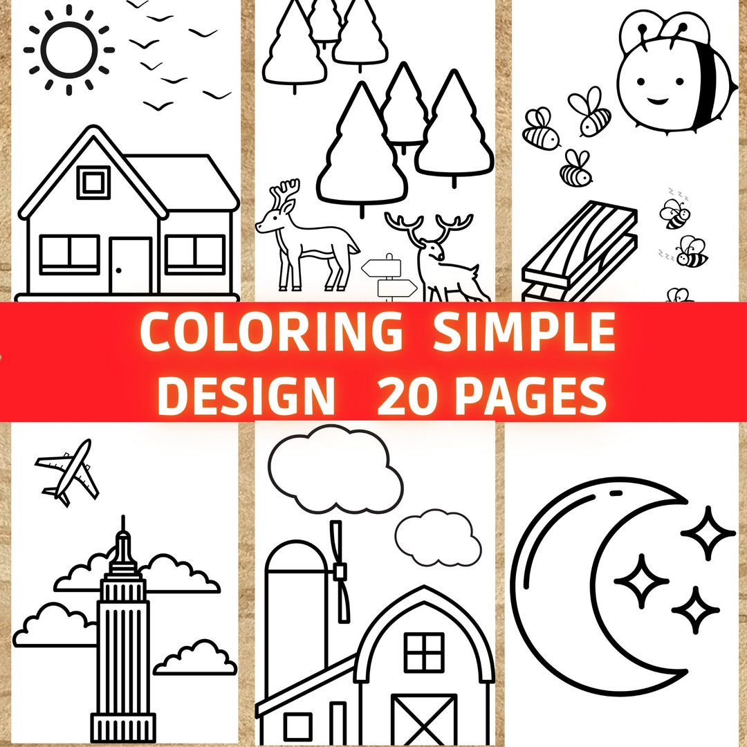 Coloring Pages, Simple Landscapes, Kids, Coloring Book, Childrens ...
