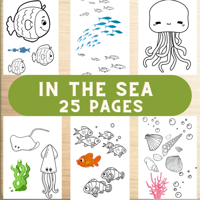 Coloring Animals Sea Pages, Coloring Book, in the Sea, Pages, Coloring ...