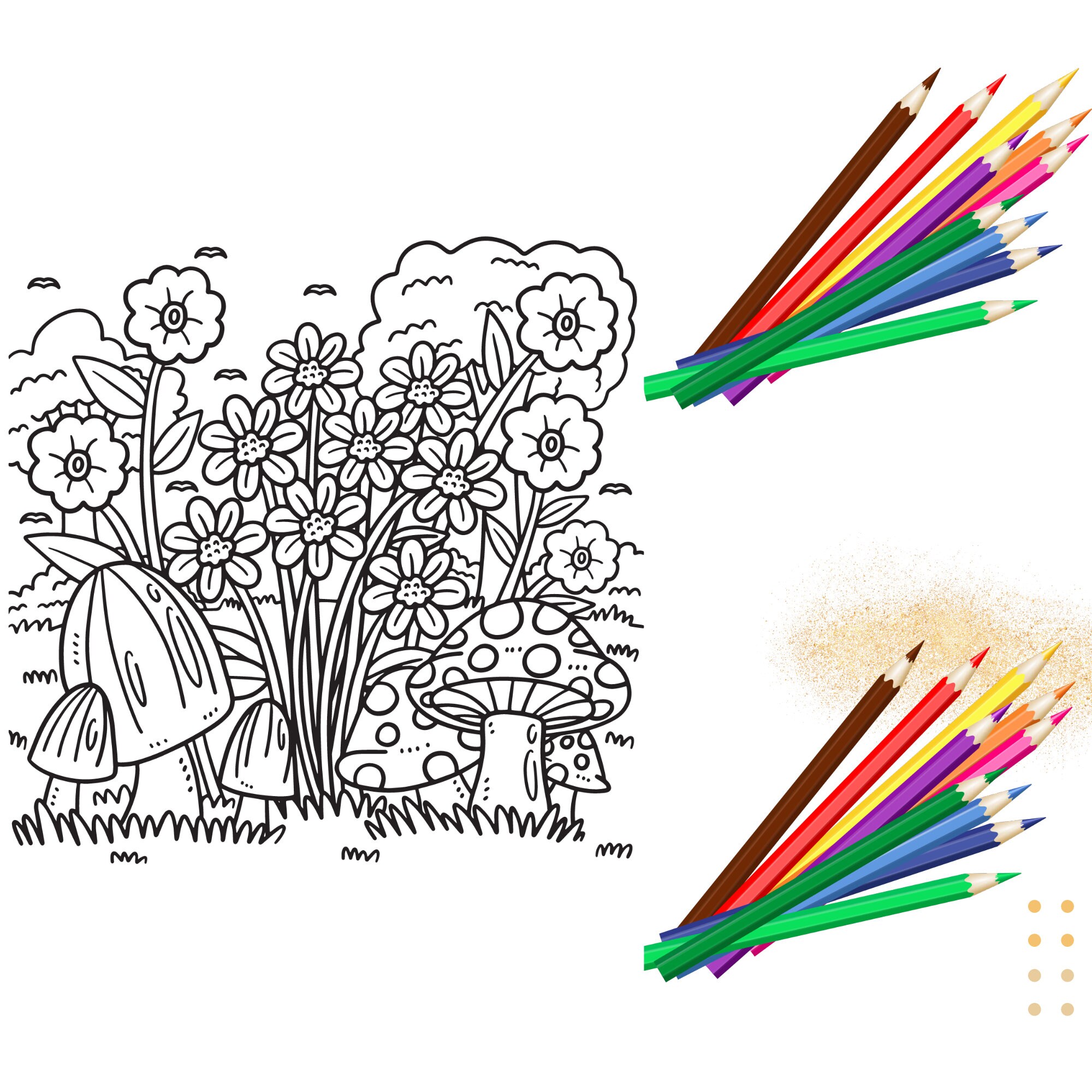 Landscape Coloring Pages ,basic Landscapes to Color With Adorable ...