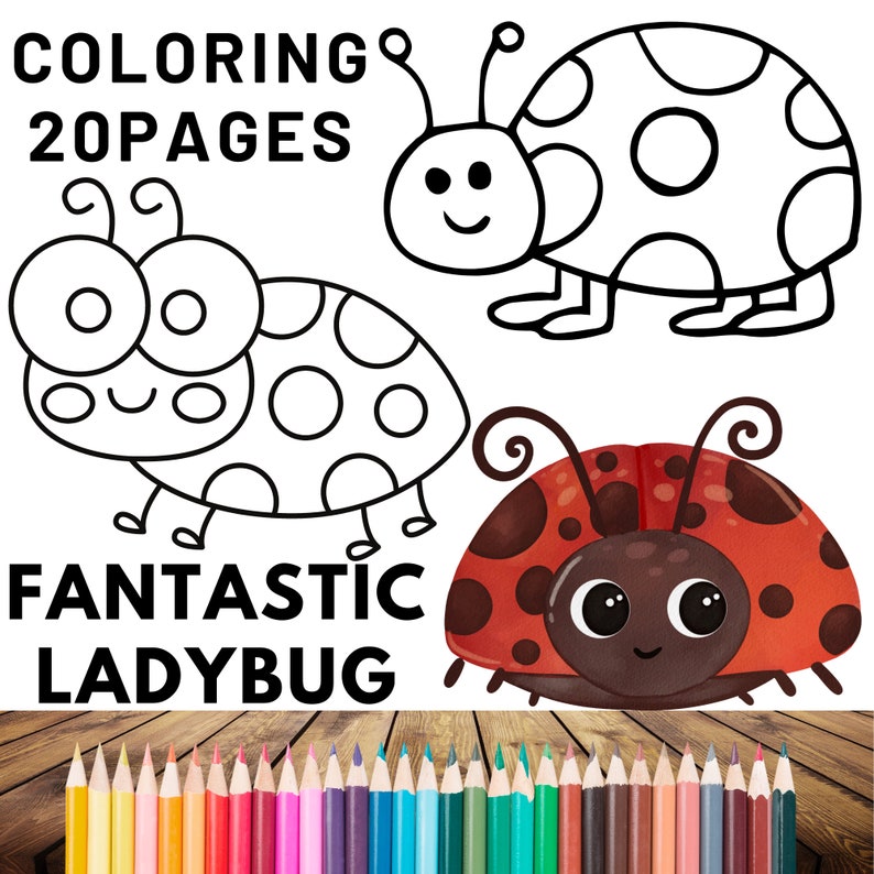 Coloring ,ladybugs, Kids, Printable, Book, Simple , Design, Pages ...