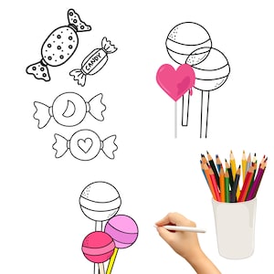 Food Coloring Pages, Coloring Candies, Chupa Chups, Coloring Pages ...