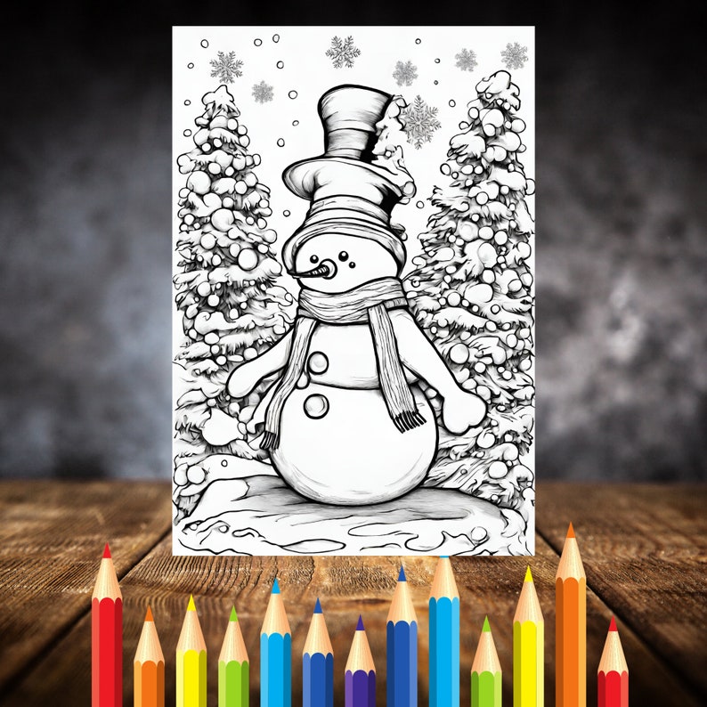 Snowman Coloring Pages, Winter Character Drawings, Printable Snowman ...