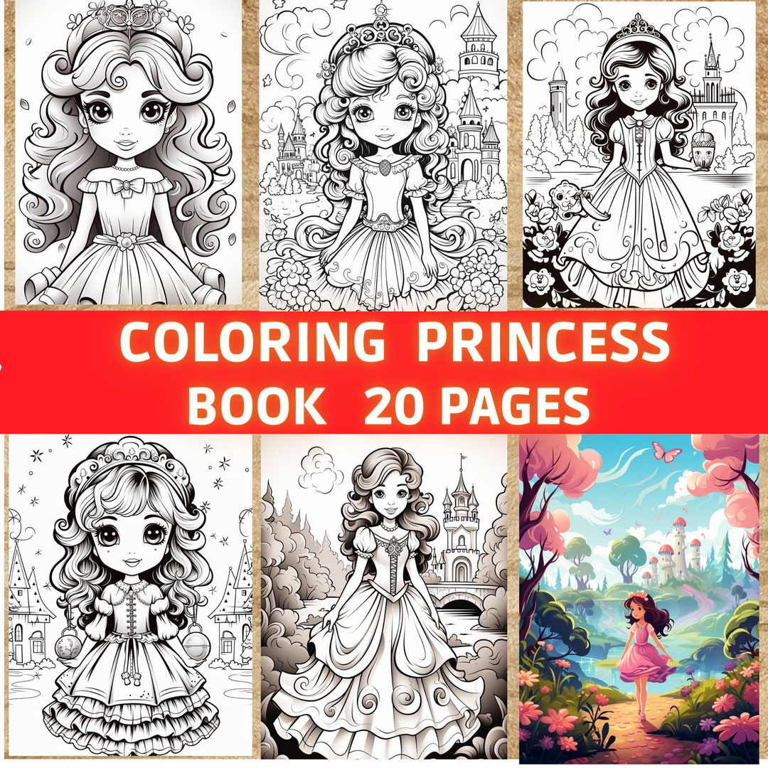 Princess Coloring Pages, Funny Activity, Fantastic Drawing, Printable ...