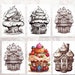 Cupcake Coloring Pages, Home Sweet Home Cupcakes Coloring Kit, DIY ...