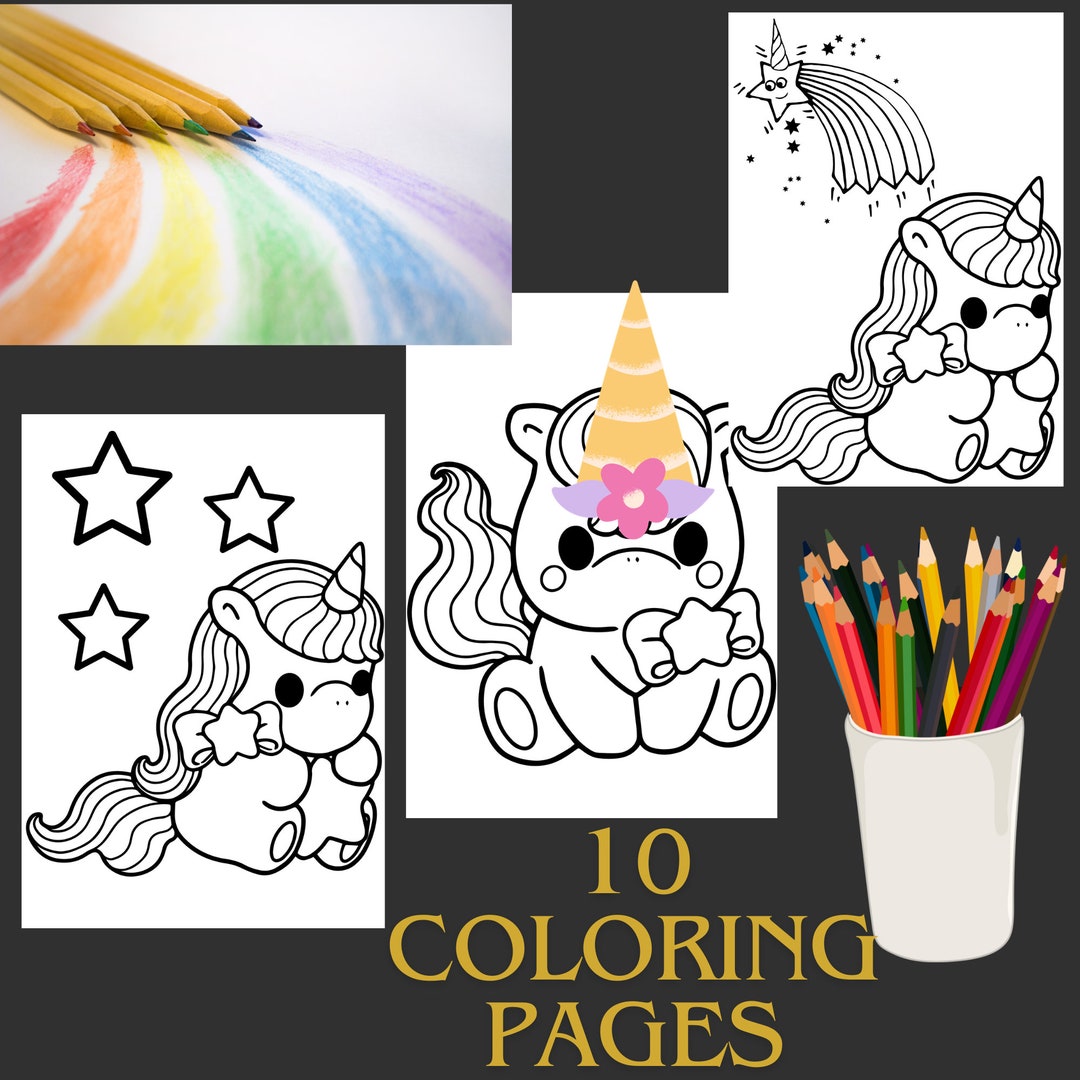 Magic Unicorn, Unicorn Coloring Pages, Funny Activity,graceful Unicorns ...