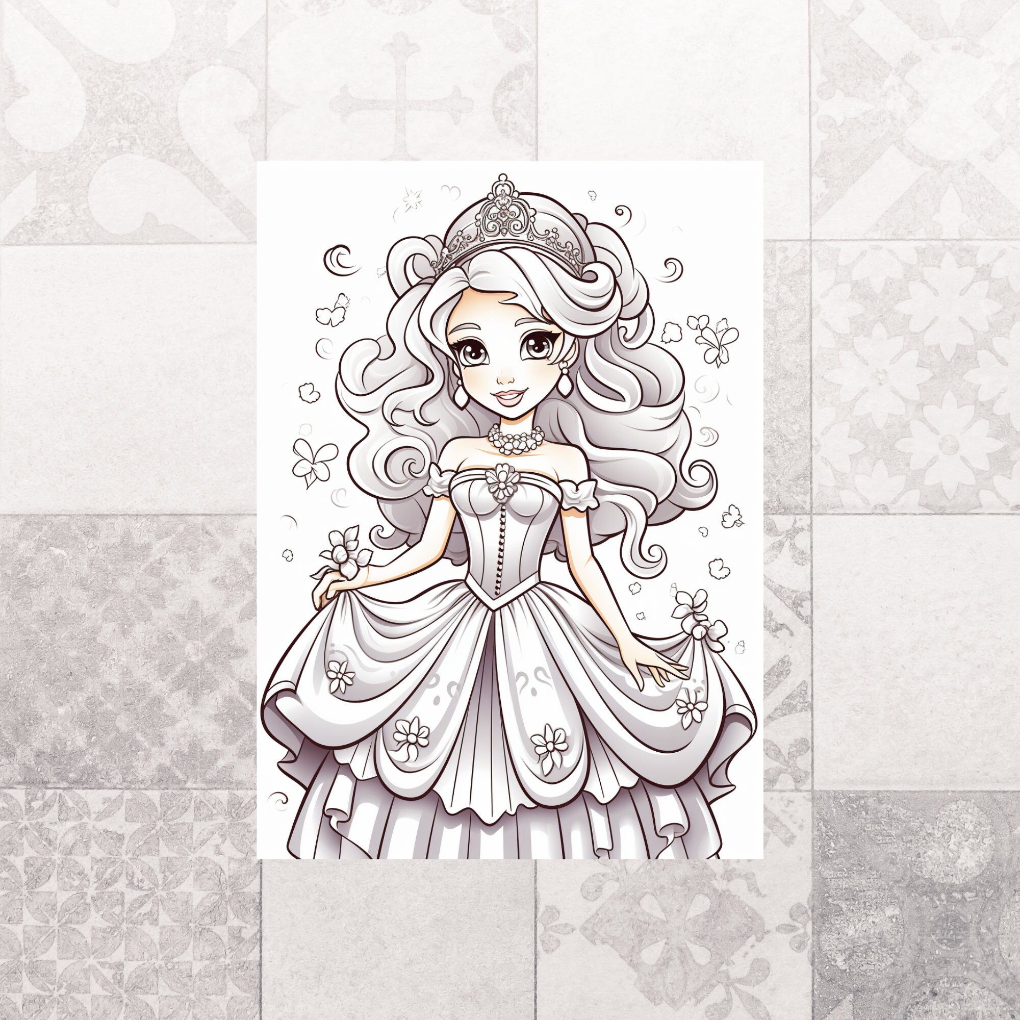 Princess Coloring Pages,superhero Coloring Sheets, Printable Princess ...