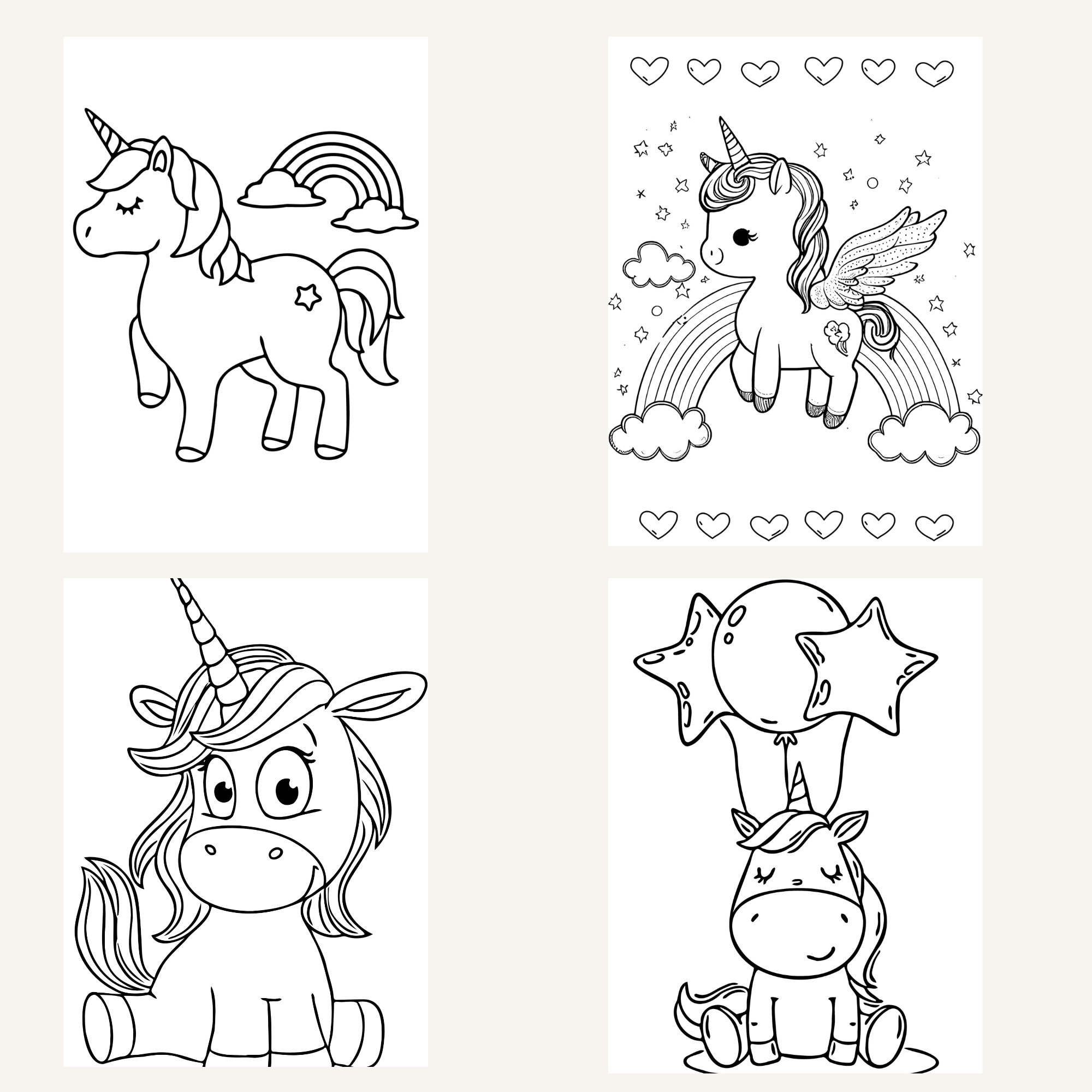 Magic Unicorn, Unicorn Coloring Pages, Magical Coloring, Simple Unicorn ...