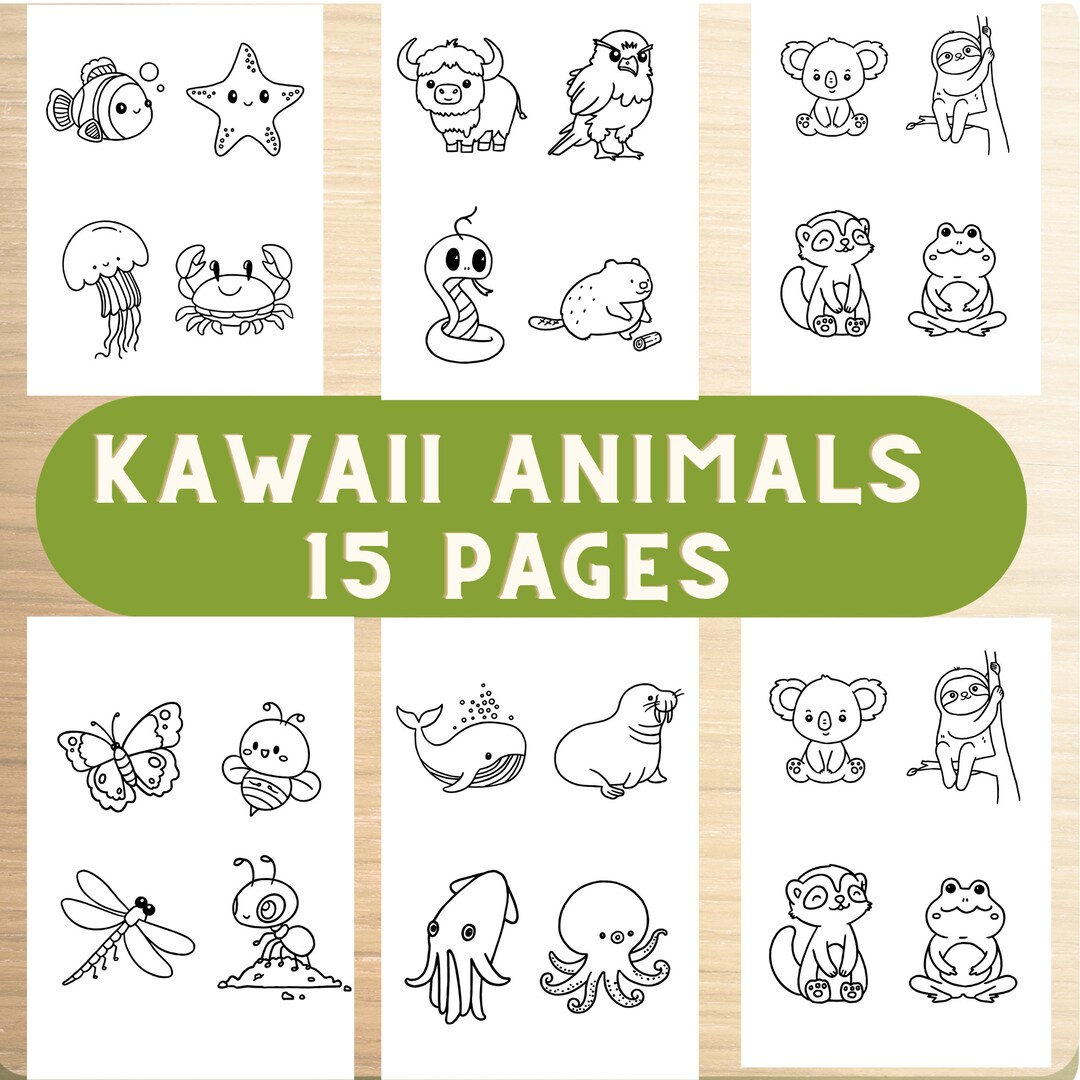 Animals Coloring Pages, Animals Kawaii, Cute Animals, Printable ...