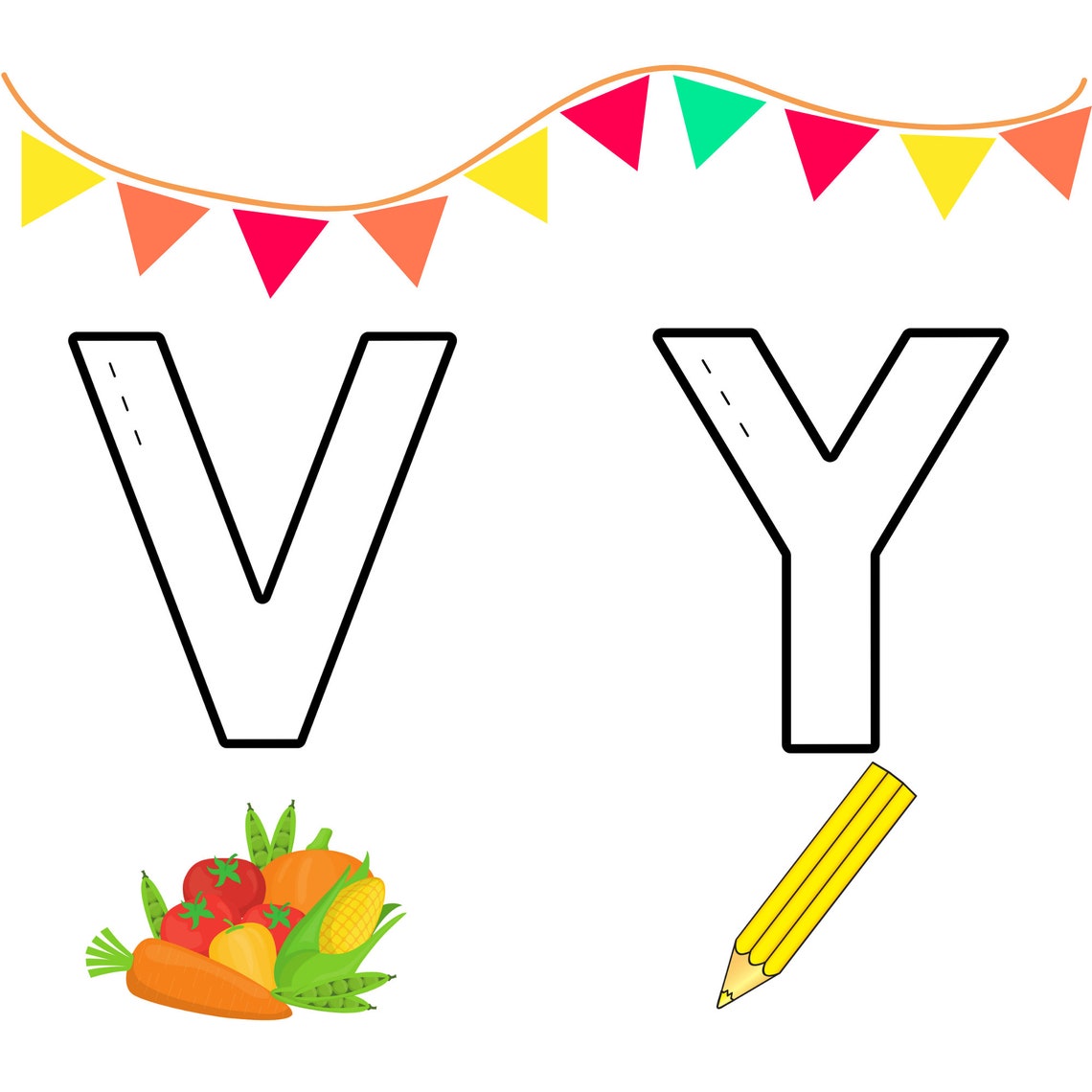 English Alphabet Coloring Pages, Preschool Coloring Pages - Etsy UK