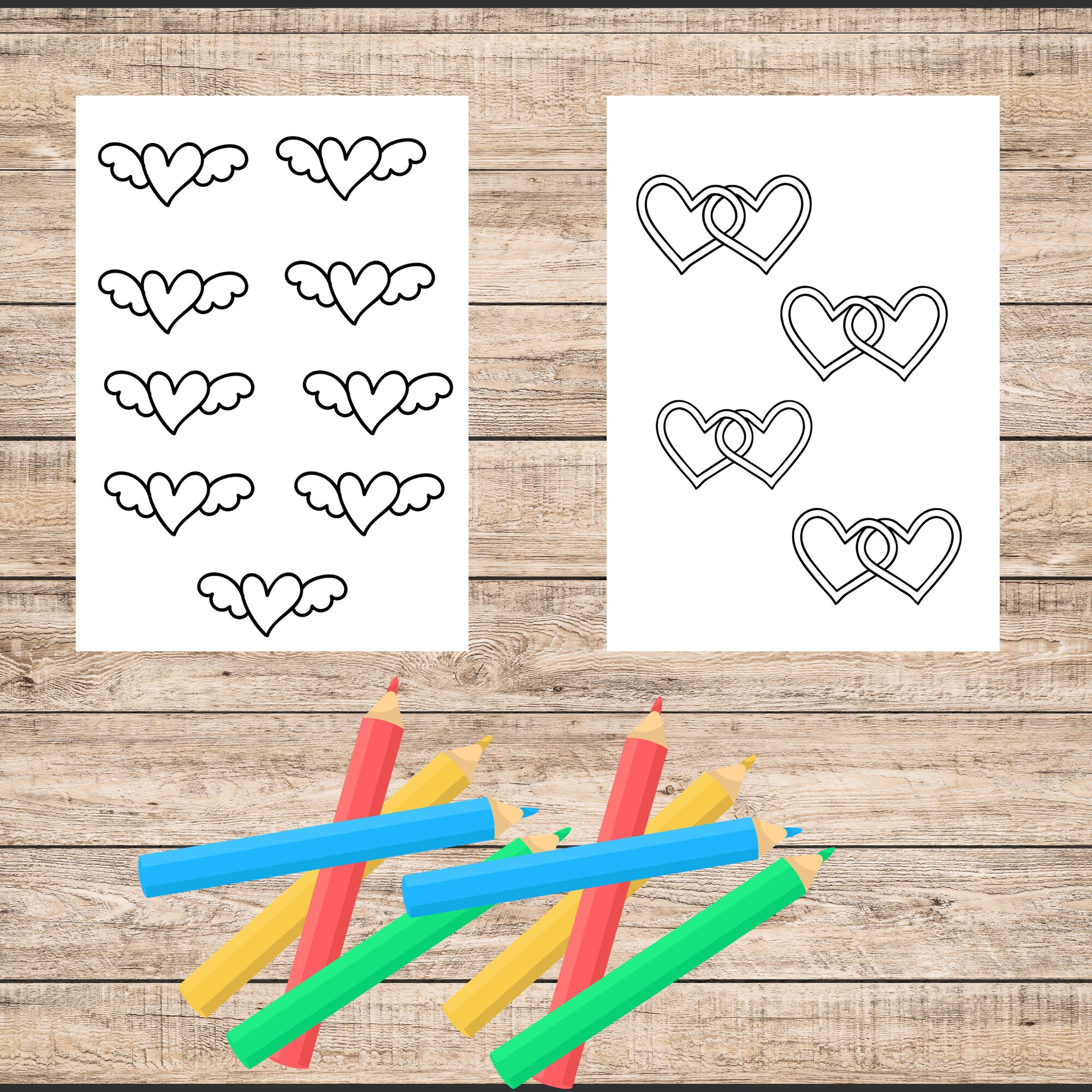 Hearts Coloring Pages, Heart, Valentine's Day Drawings, Coloring Pages ...