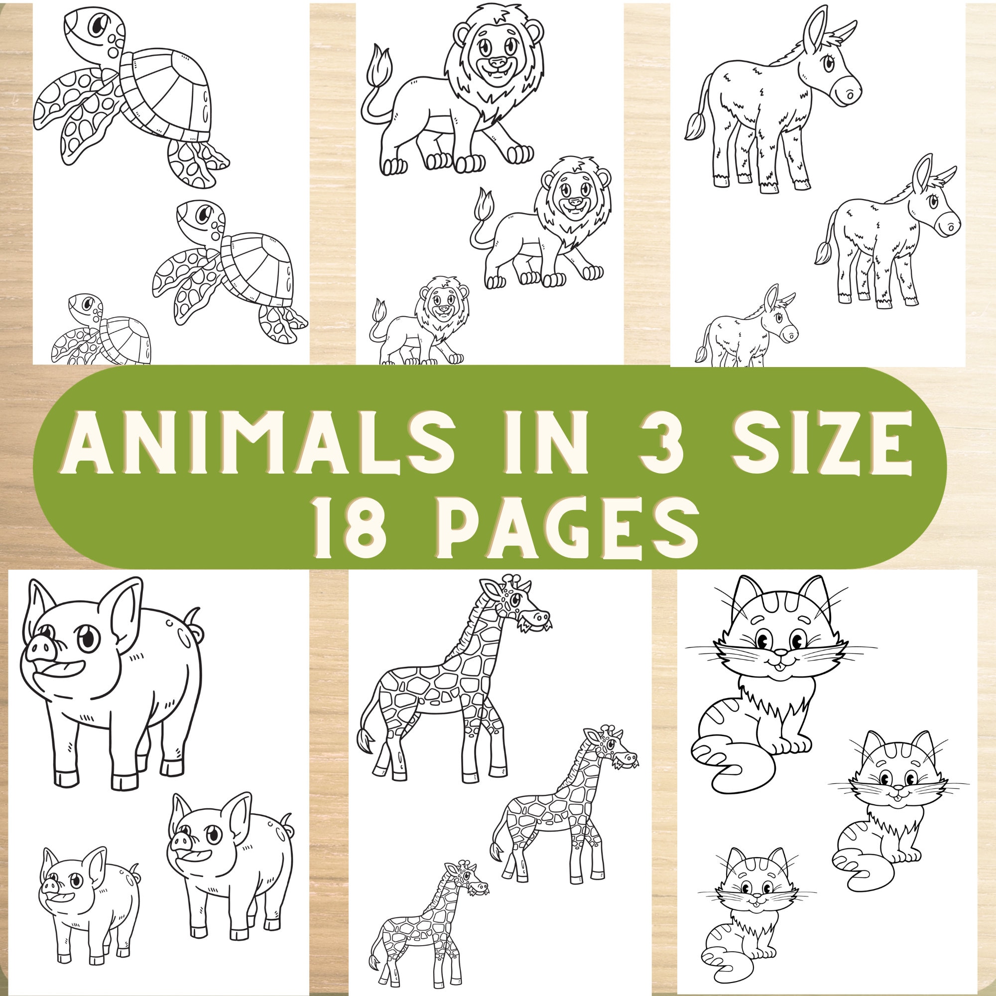 Animals Coloring Pages, Animals Coloring Book, Childrens Coloring Book ...