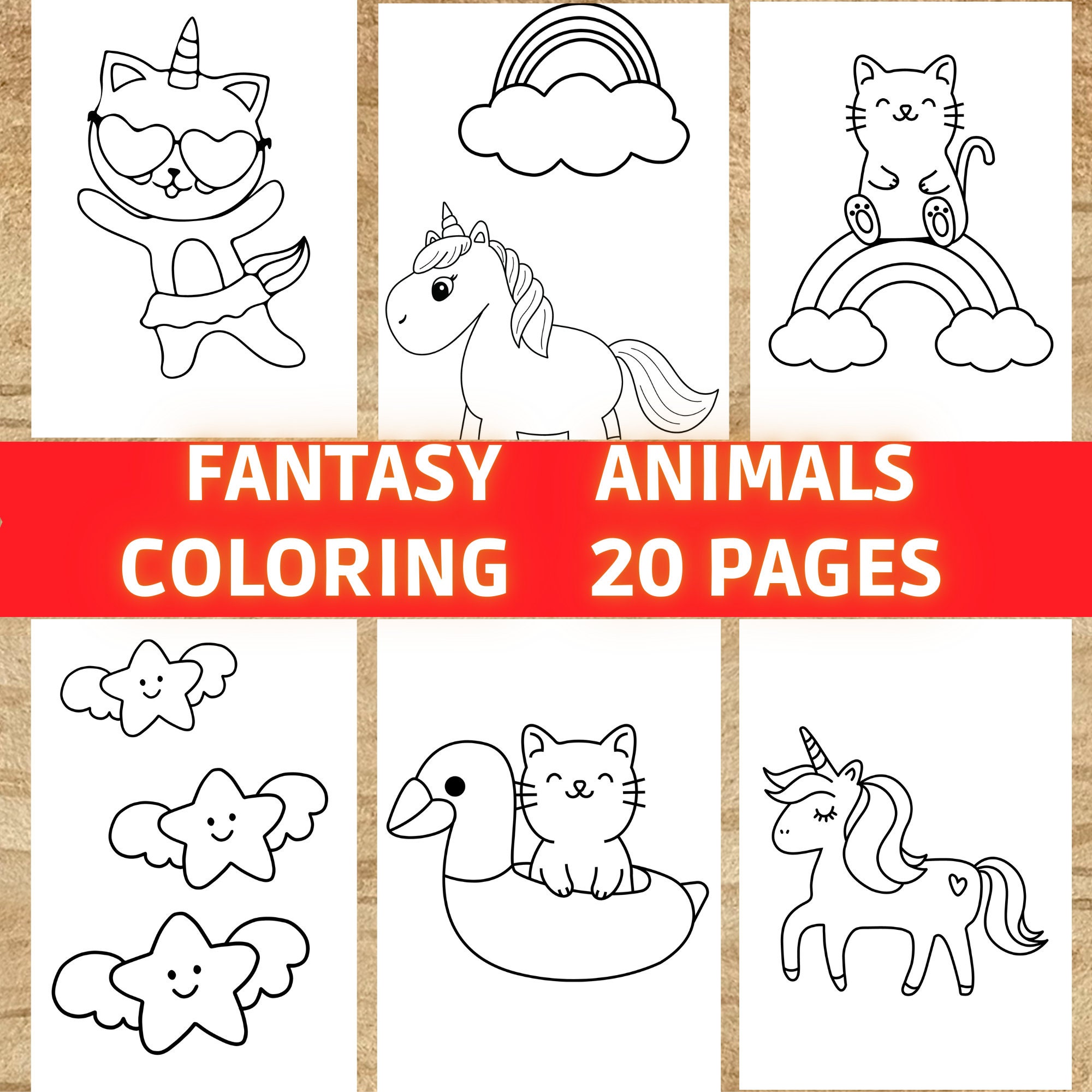 Magic Unicorn, Coloring Unicorn Pages, Funny Activity, Fantastic ...