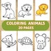 Animals Coloring Pages, Simple Design, Printable Animals Drawing ...