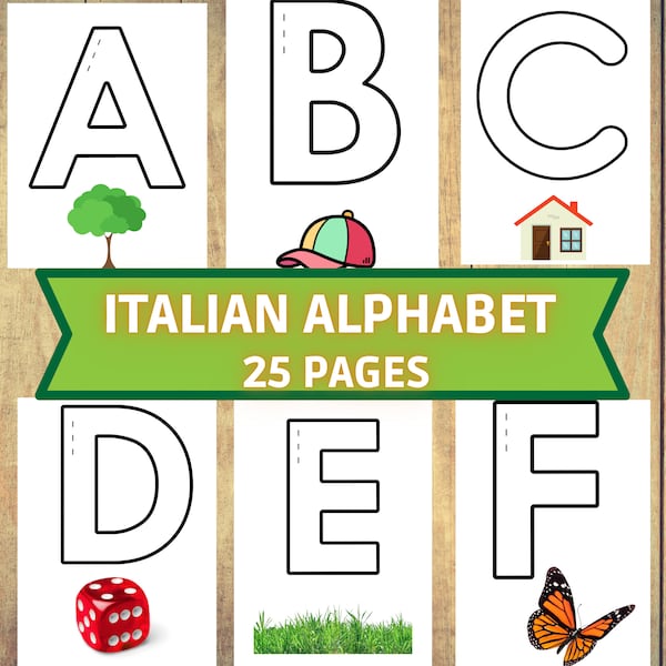 Italian Alphabet - Etsy