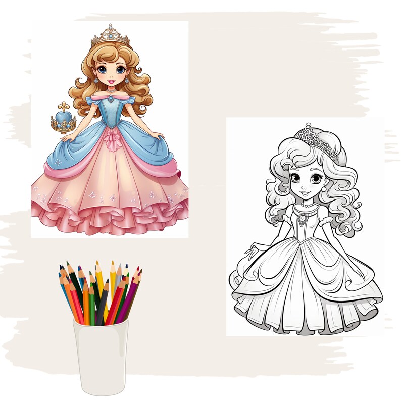 Princesses Coloring Pages, Fairy Tale Coloring Pages, Girls' Coloring ...