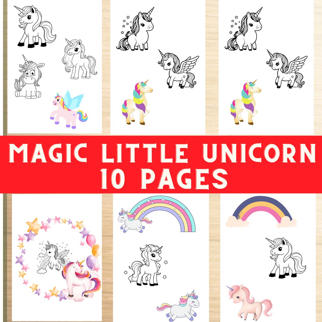 Printable Unicorn Coloring Pages for Kids, Cute Magical Activity Sheets ...