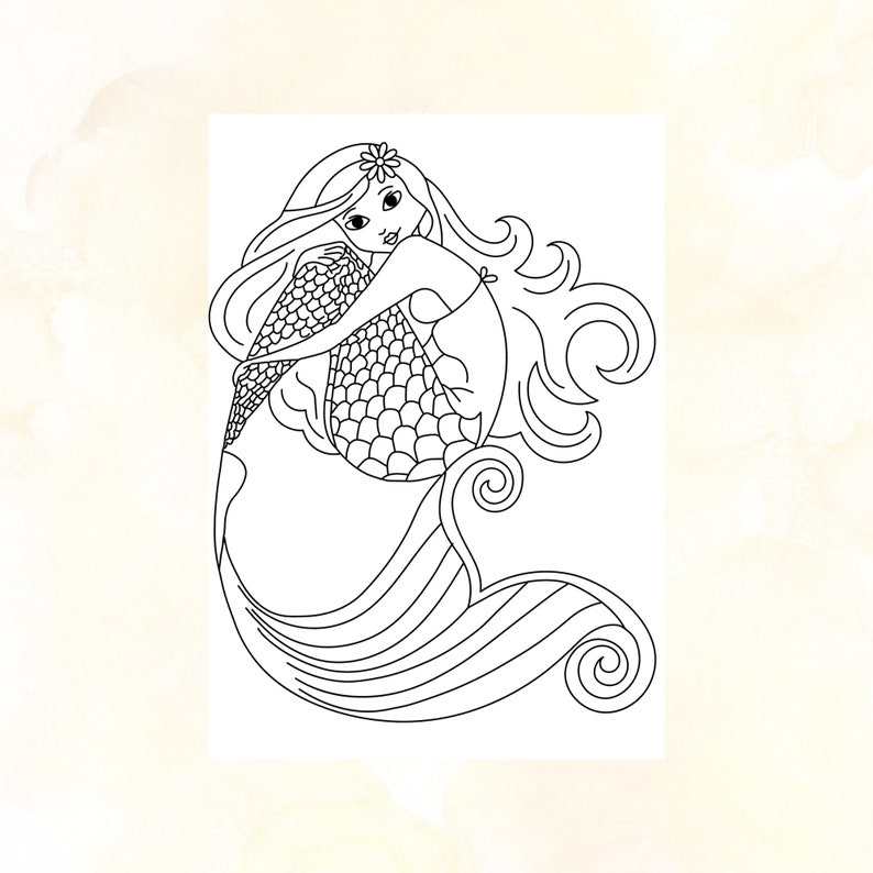 Mermaids Coloring Pages, Funny Activity, Printable Coloring, Birthday ...