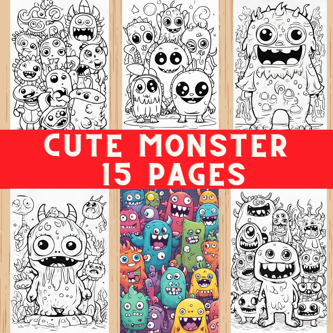 Little Monsters, Coloring Pages, Cute Monster Drawings, Printable ...