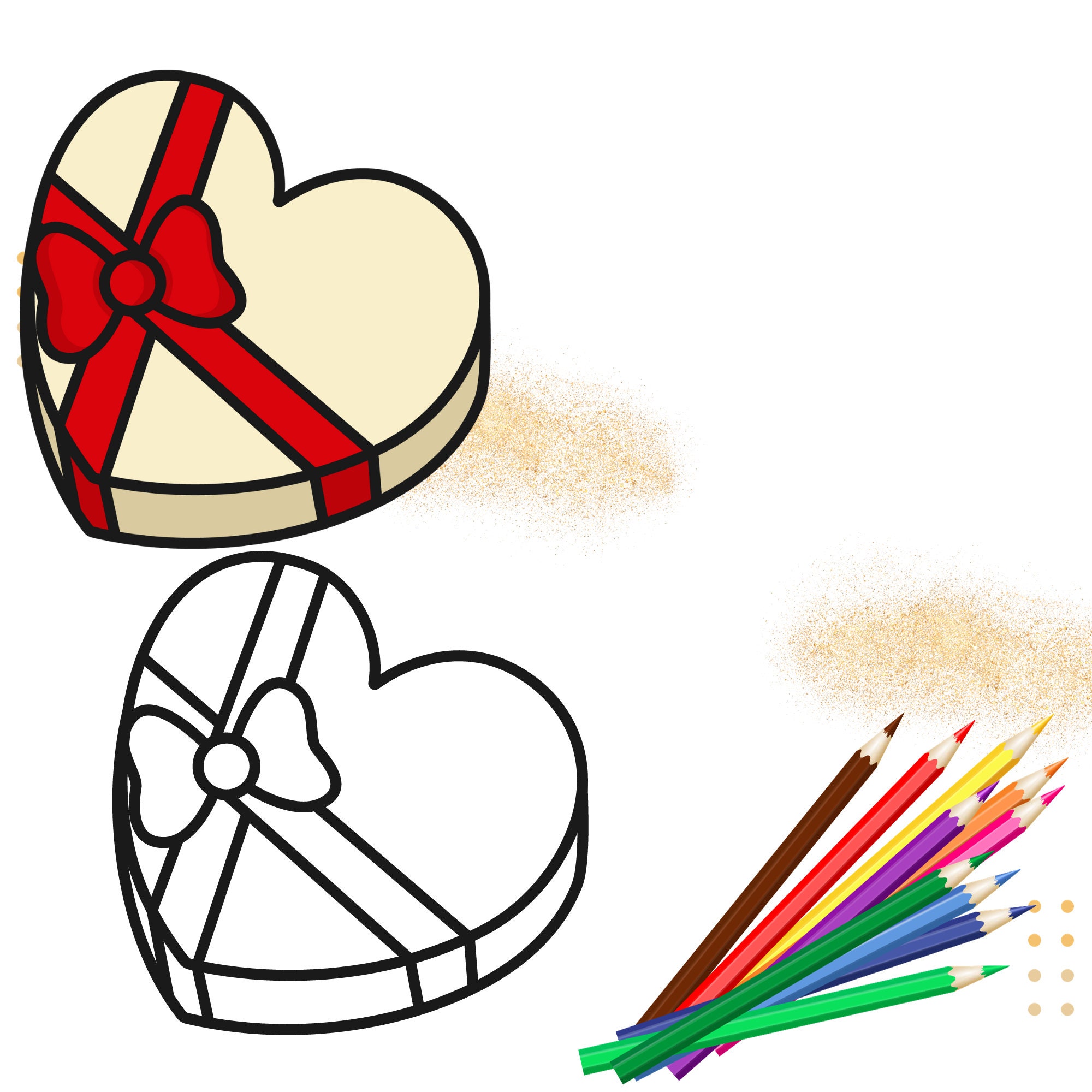 Coloring Pages, Gift Boxes to Color, Gifts Coloring Book - Etsy