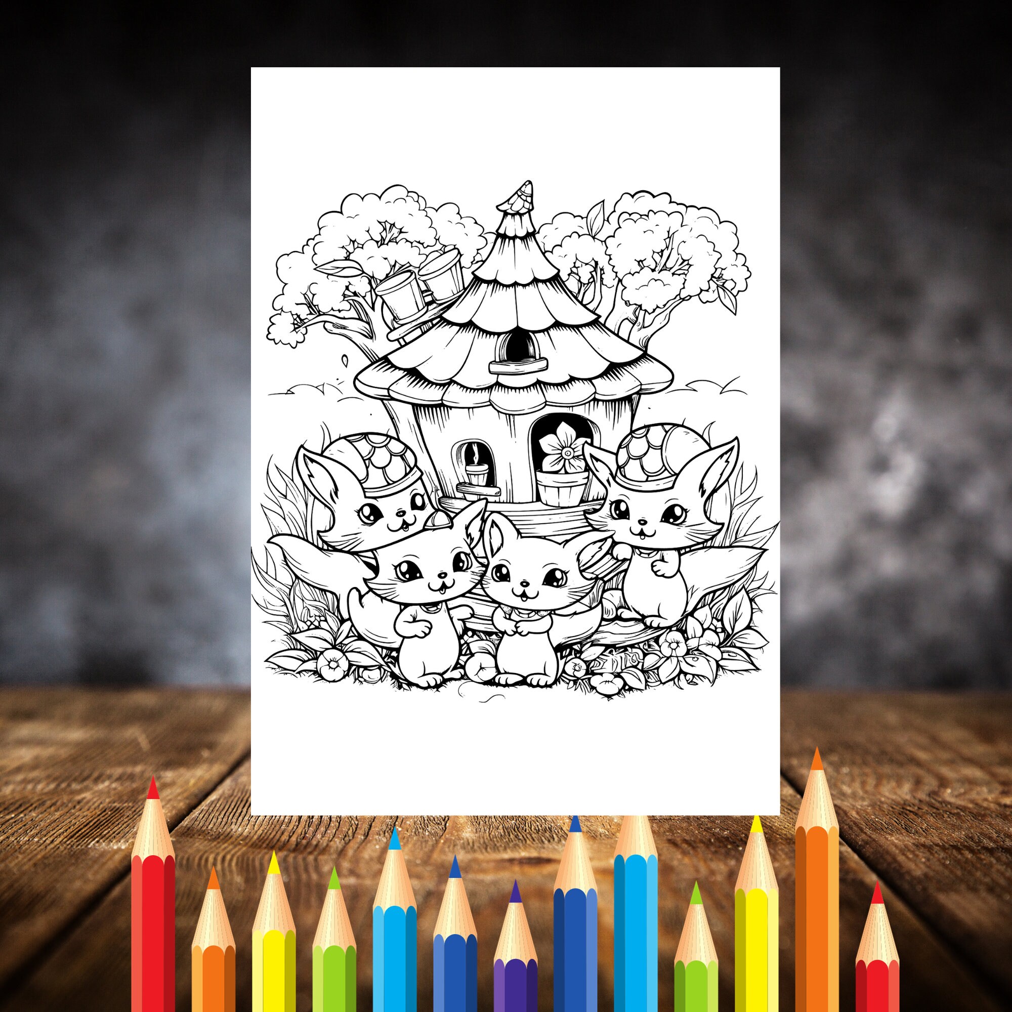 Cute Kitten Coloring Pages , Printable Fun for All Ages, Adorable Cat ...