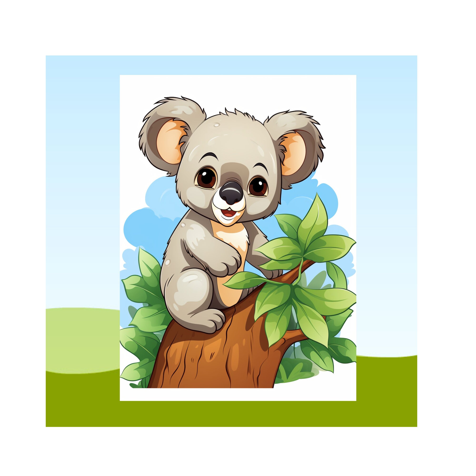 Coloring, Koala, Pages, Kids, Cute, Book, Children, Printable, Simple ...