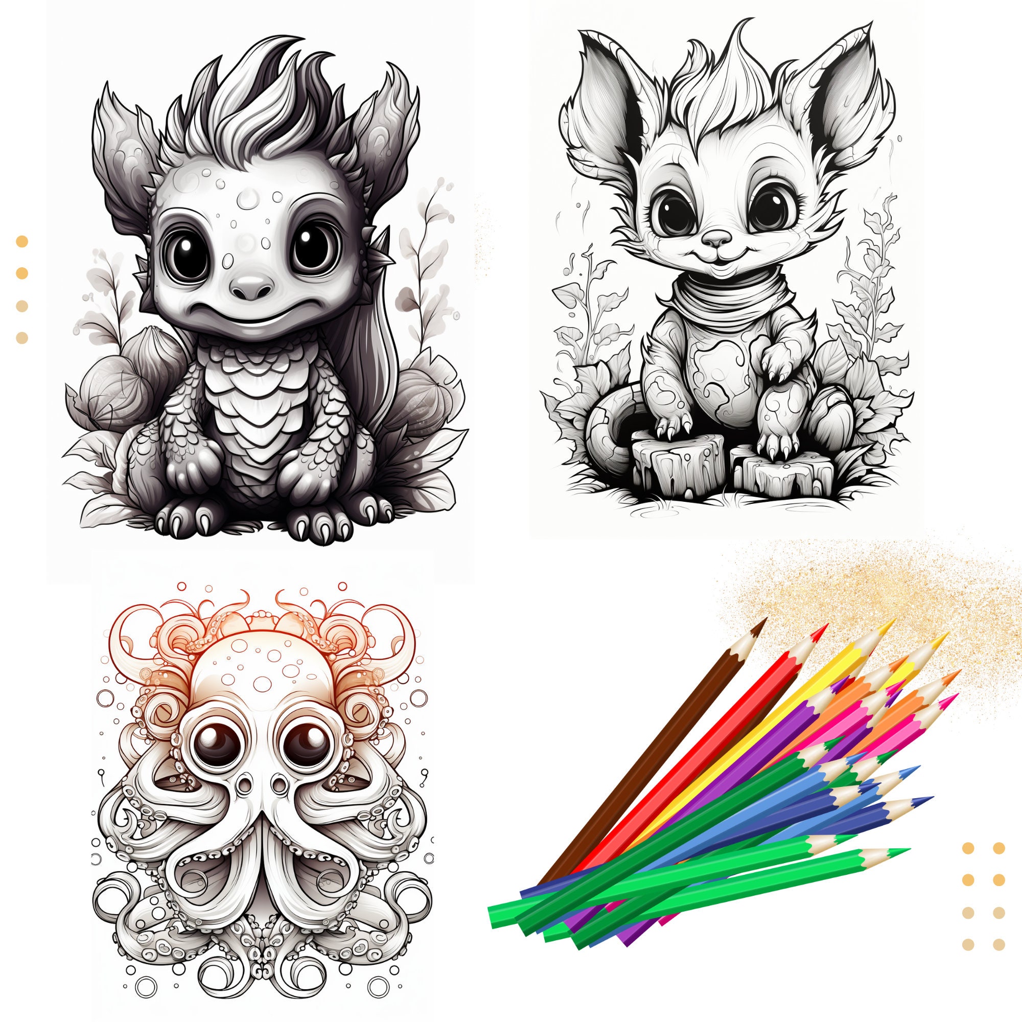 Coloring Fantasy Creatures, Coloring Fantasy Pages, Coloring Book ...