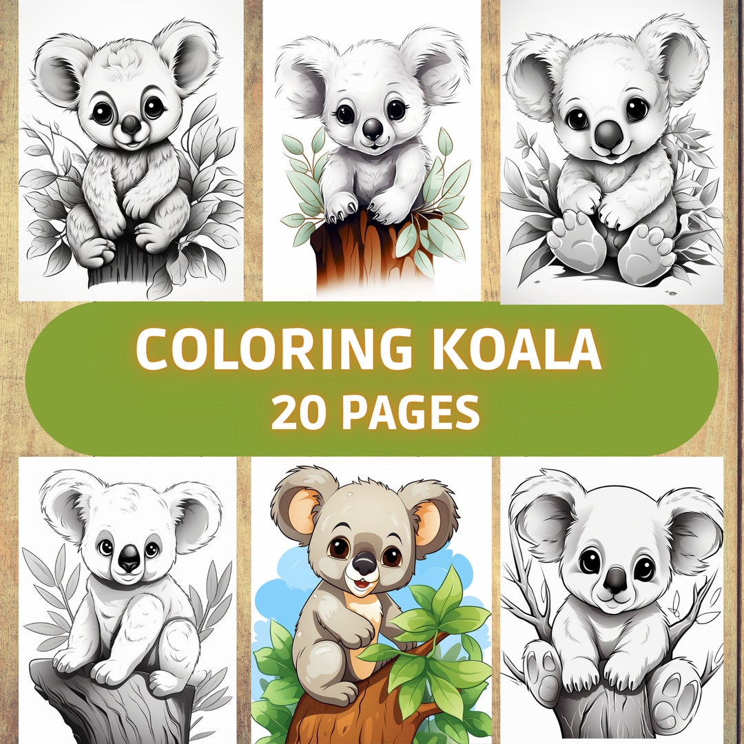 Coloring, Koala, Pages, Kids, Cute, Book, Children, Printable, Simple ...