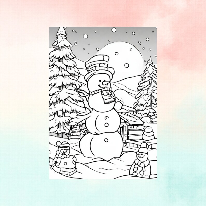 Snowman Coloring Pages, Winter Character Drawings, Printable Snowman ...