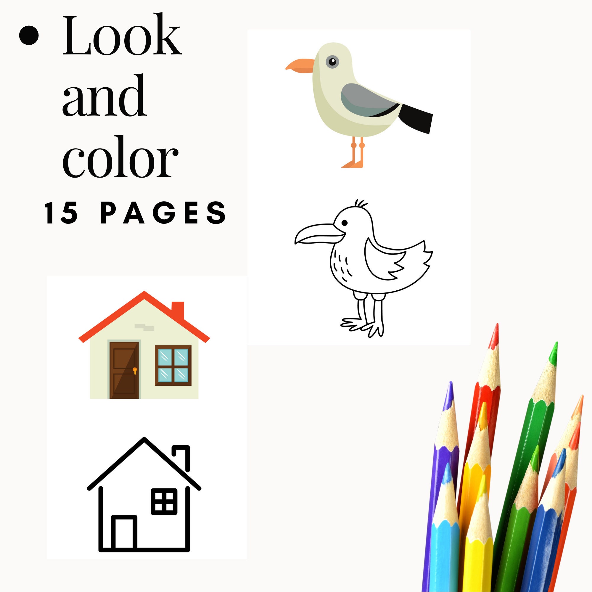 Coloring Pages Kids, Learn to Color, Drawings to Look at and Color ...