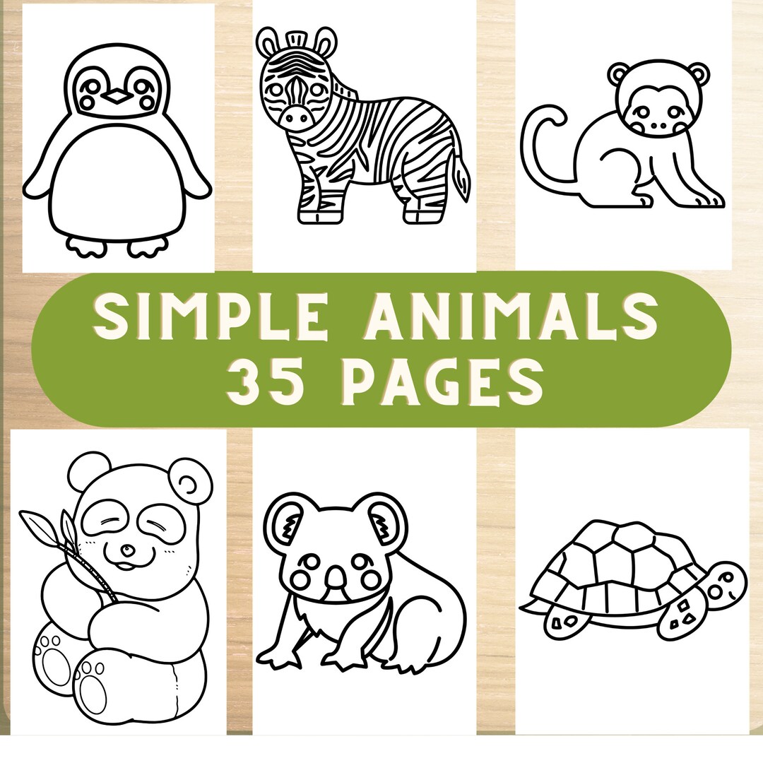 Animals Coloring Pages, Adorable Animal ,funny Activity, Little Hands ...