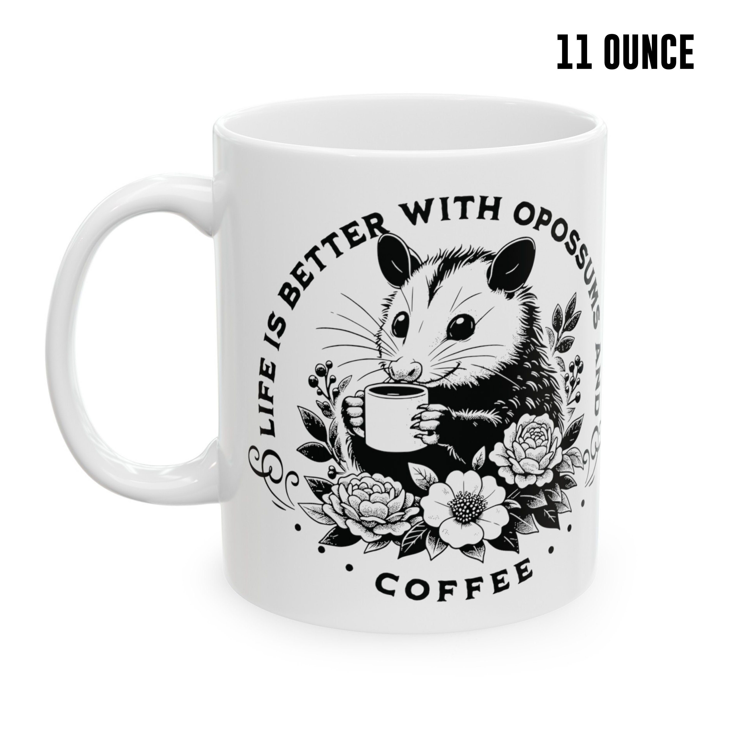 Opossum Coffee Mug, Coffee Lovers Mug, Opossum Lover, Cute Coffee Mugs ...