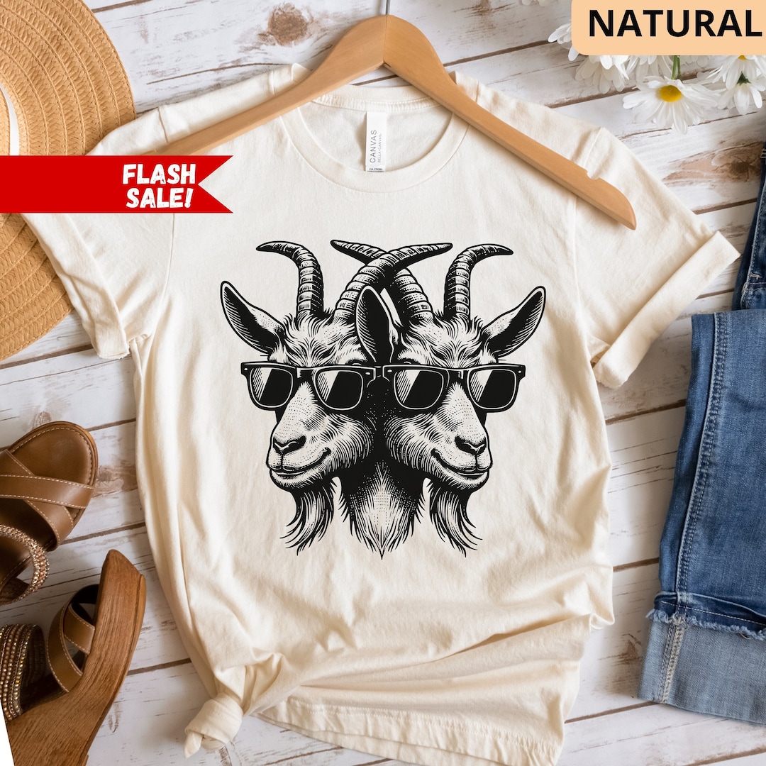 Two Headed Goat Shirt, Weird Oddities, Unusual Graphic Tee, Cryptid ...