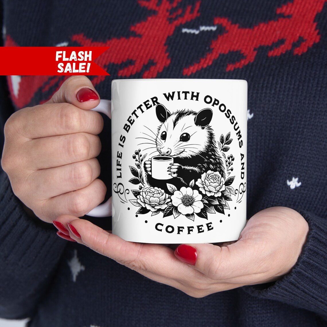 Opossum Coffee Mug, Coffee Lovers Mug, Opossum Lover, Cute Coffee Mugs ...