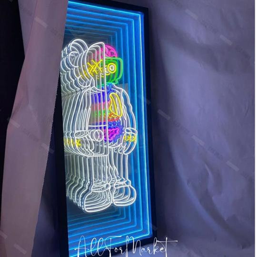 Kaw Neon Infinity Mirror Neon Sign Art Neon Sign Bedroom - Etsy
