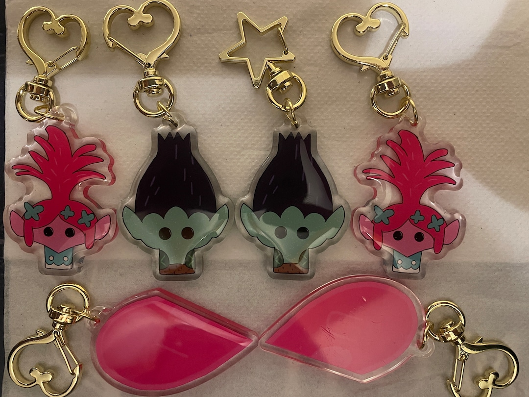 Trolls / Heart Matching Keychains - Etsy