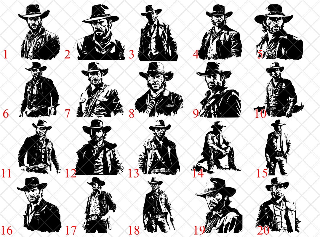 Arthur Morgan Cowboy RDR2 Red Dead Redemption Svg-png-eps - Etsy