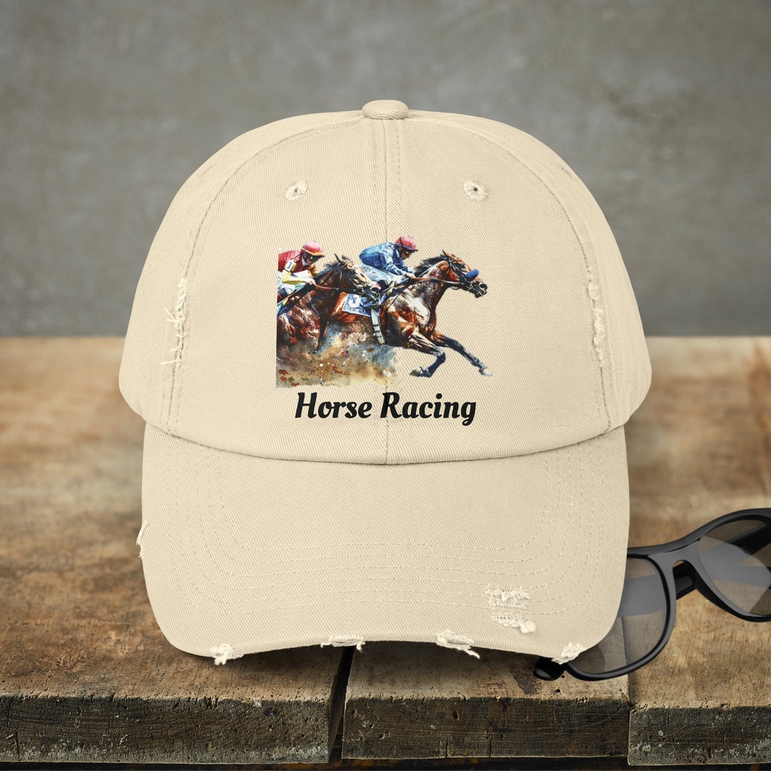 Horse Racing Baseball Cap, Perfect Hat for Derby Day, Horse Racing Art ...