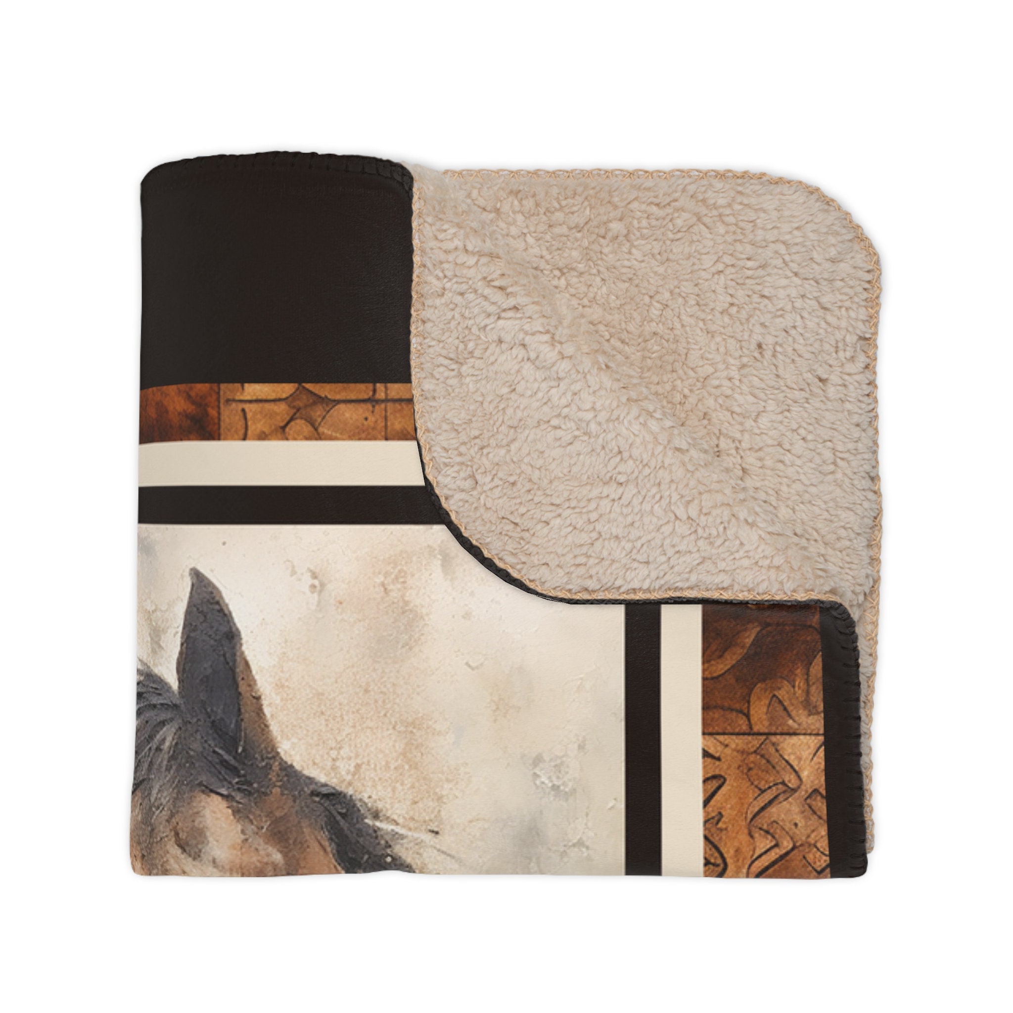 Round Mustang Horse Rug &/or Throw Art Horse 60 Round - Etsy