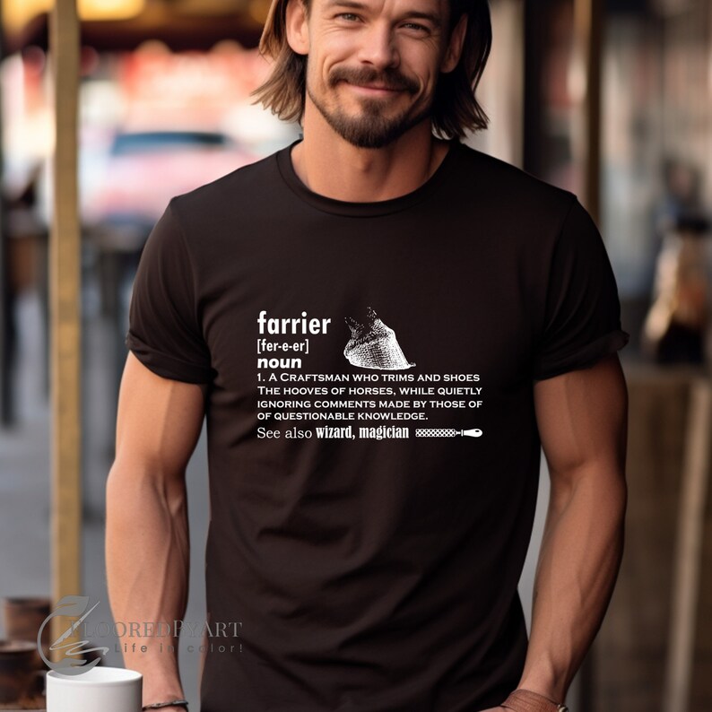 Farrier T-shirt, Farrier Funny Definition, Horseshoer Tee, Professional ...
