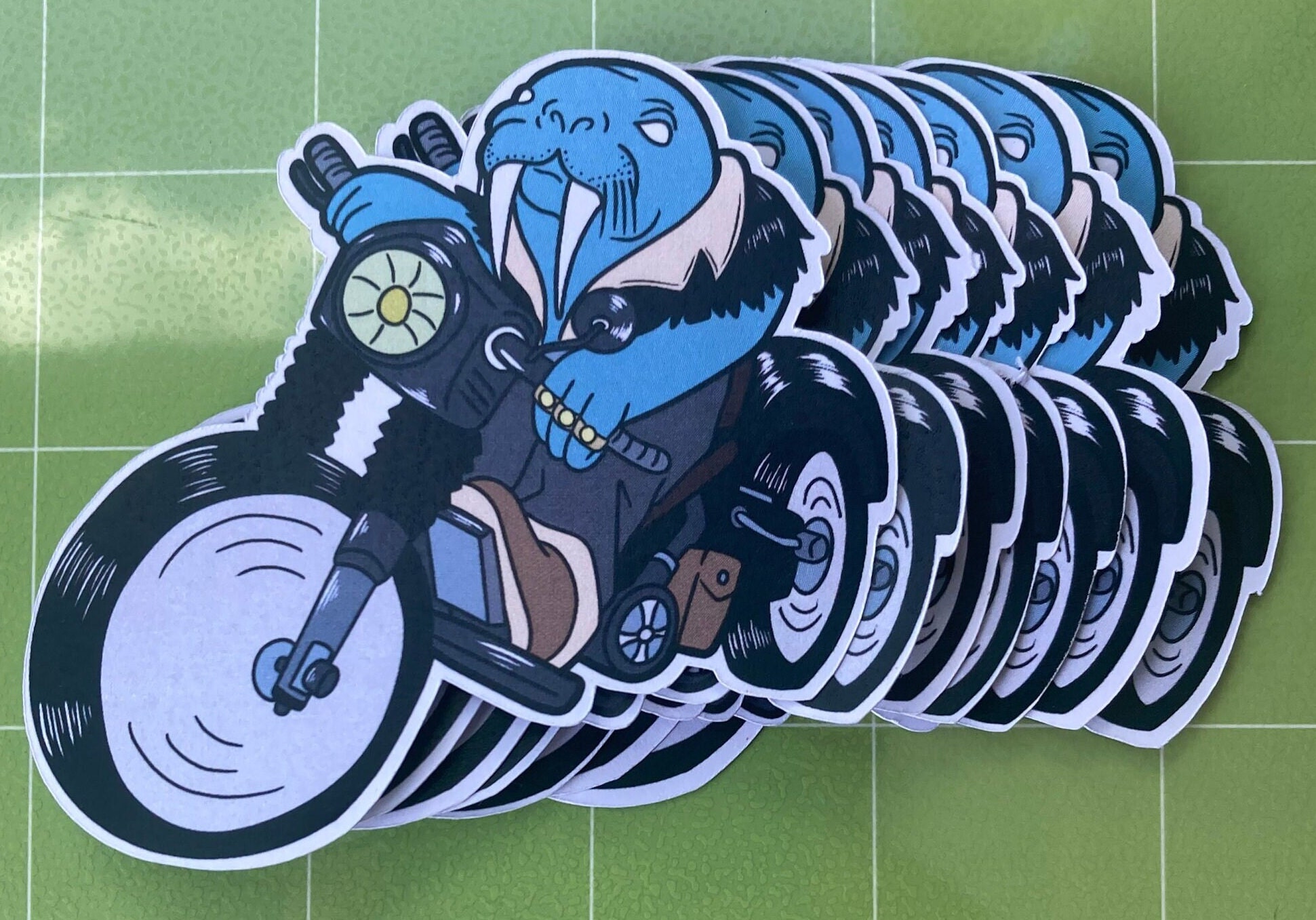 Walrus Biker Sticker - Etsy