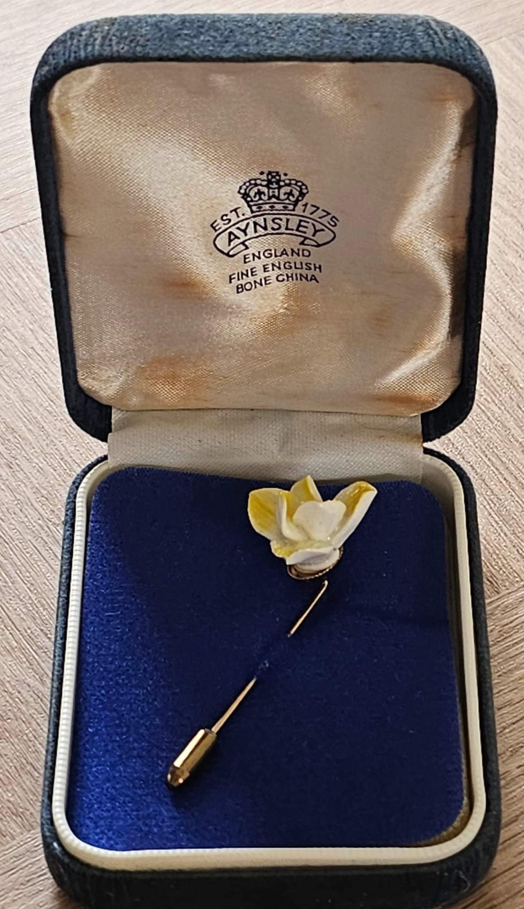 Aynsley Vintage Bone China Flower Brooch - Etsy