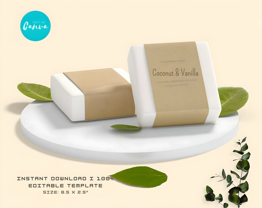 Printable Wrap Whipped Soap Label Design, Body Product Label, Handmade ...