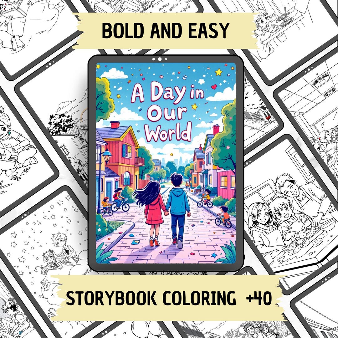Digital Coloring Book | Storybook Coloring Pages for Adults | Adult ...
