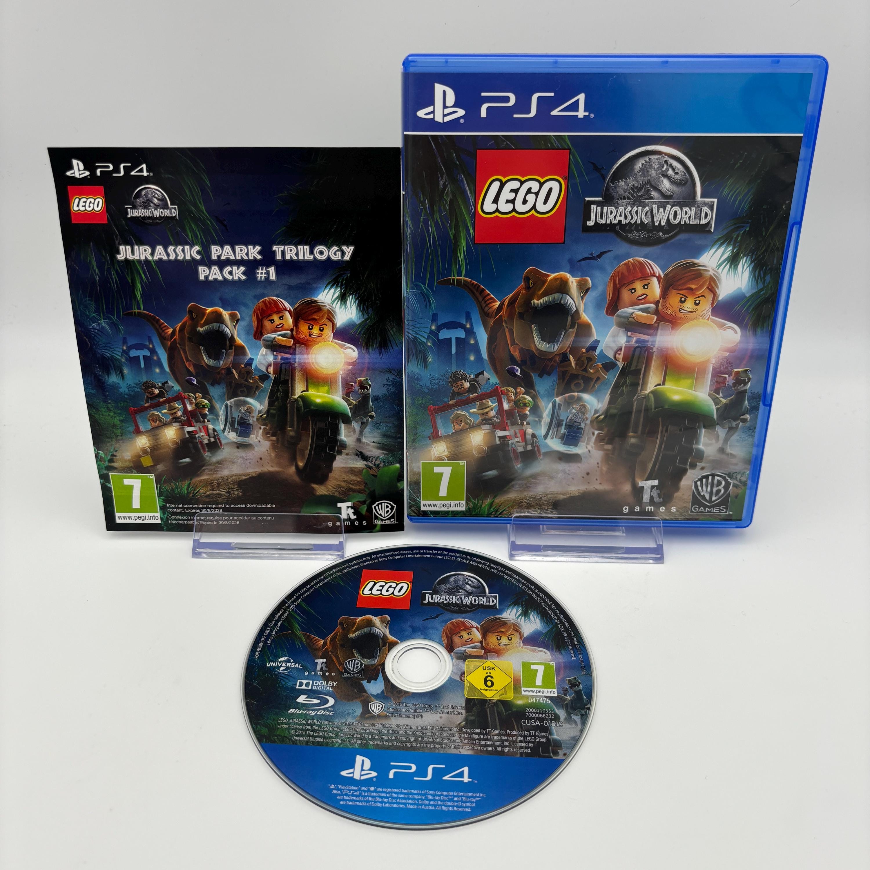LEGO Jurassic World PAL Sony PS4 2015 Includes Trilogy Pack 1 disc Pperfect Etsy