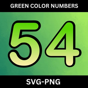 Green Number Clipart, Number SVG , Numbers PNG, Digital Number 0-9 ...