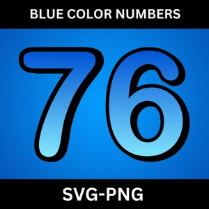 Blue Number Clipart, Numbers SVG, Numbers PNG, Digital Number 0-9 ...
