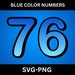 Blue Number Clipart, Numbers SVG, Numbers PNG, Digital Number 0-9 ...