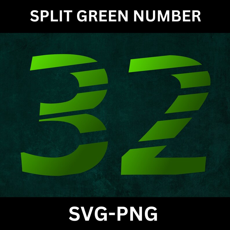 Numbers Clipart SVG Split Green PNG Digital Numbers 0 9 Clipart Numbers ...